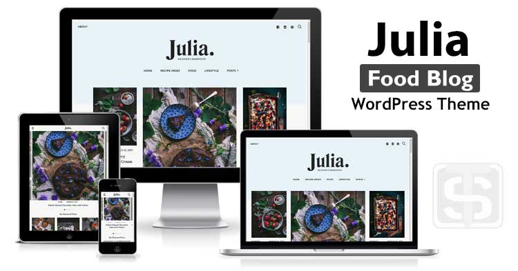 Julia Food Blog WordPress Theme